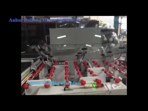 Semi auto glass cutting working line - YouTube