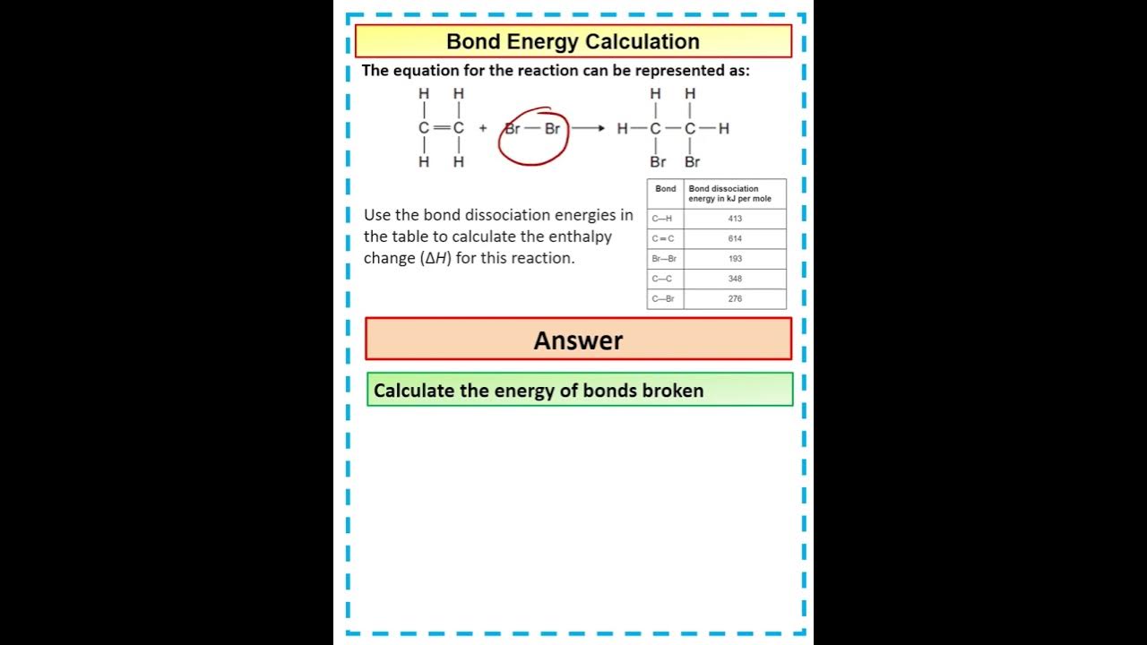 Bond energy calculation 3 video - YouTube