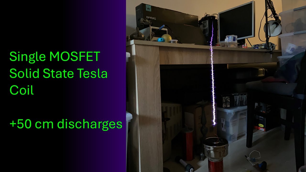 Working on Single Mosfet Solid State Tesla Coil , Streamers of +50 cm ...