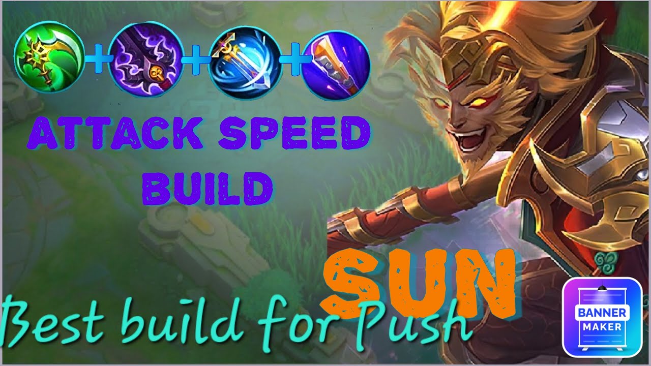 Sun's best build for PUSHING// ATTACK SPEED BUILD//100% FOR pushing and ...