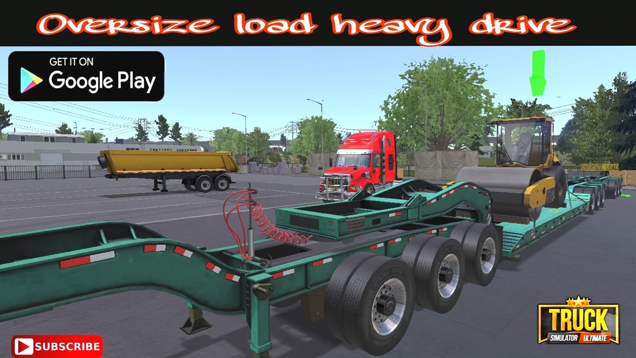 Oversize load 😳heavy drive games truck simulator ultimate Zuuks - YouTube