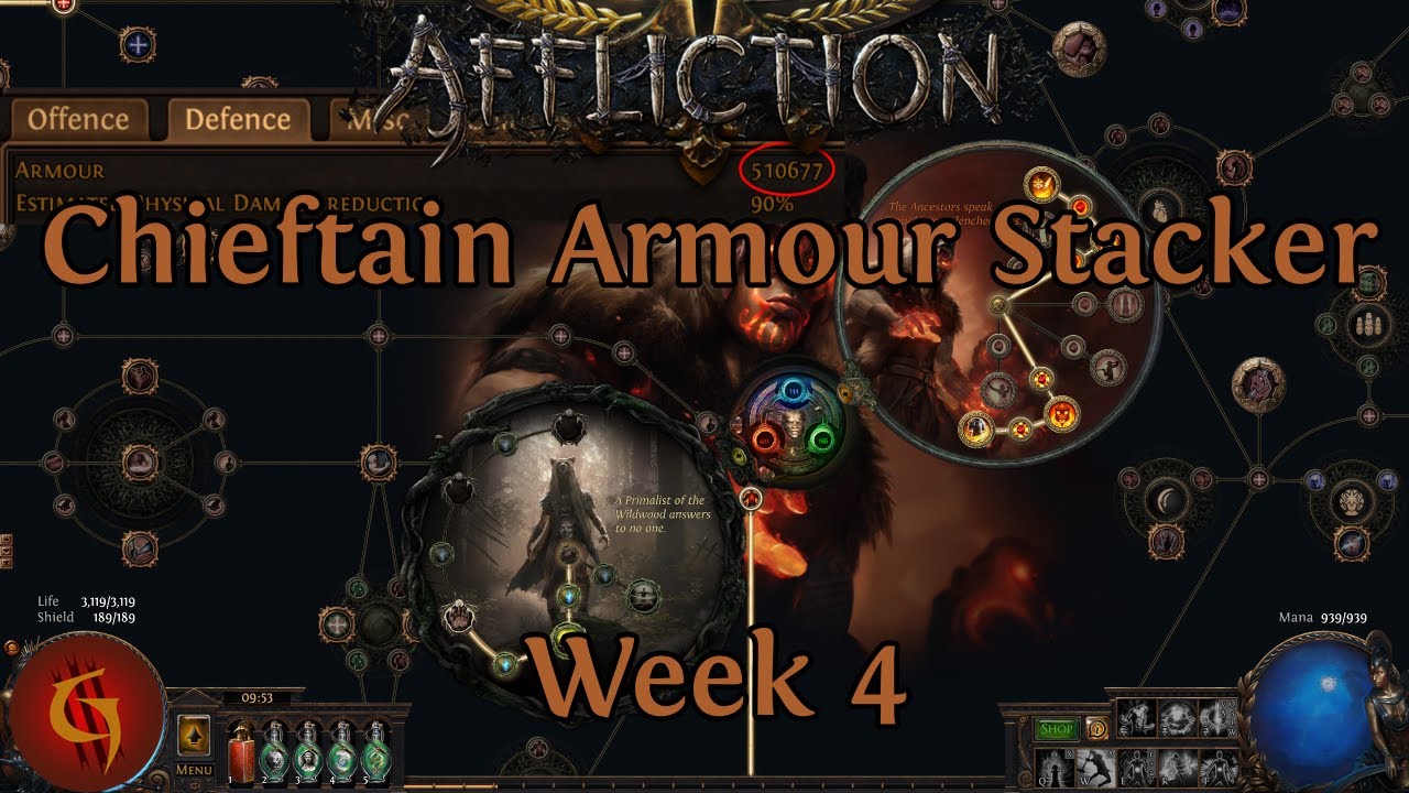Path of Exile Affliction League Week 4 SC Armor Stacker Chieftain ...