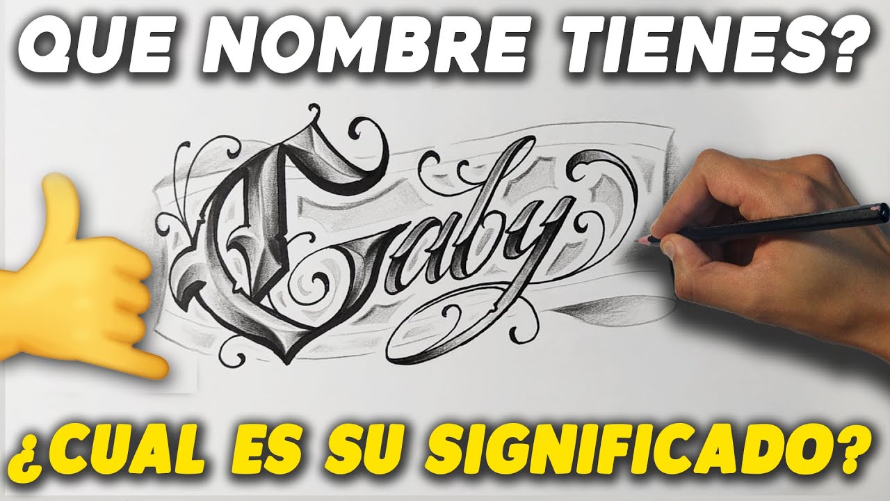 💛 Dibujando lettering GABY Tattoo LETTERING Fancy Chicano lettering 💥 ...