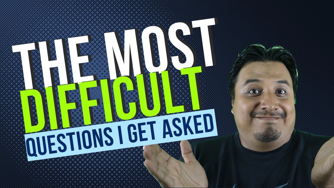 My clients' most difficult questions and how I react to them - YouTube