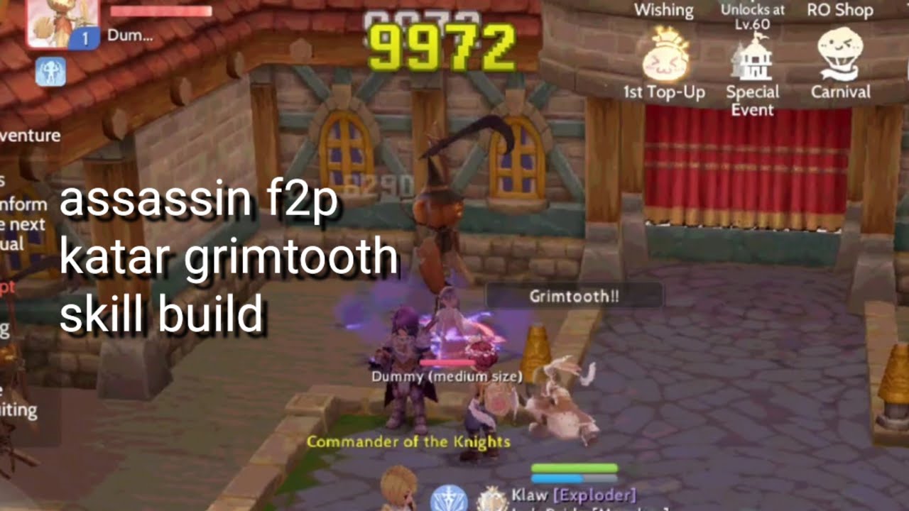 ASSASSIN 55 F2P KATAR GRIMTOOTH SKILL BUILD RAGNAROK ORIGIN ROOGLOBAL ...