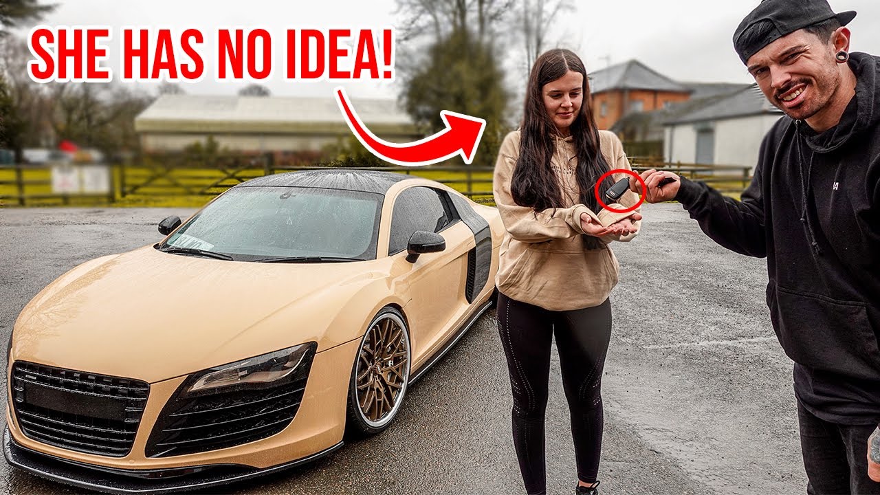 MY GIRLFRIEND DRIVES MY AUDI R8 WITH ARMYTRIX EXHAUST - YouTube