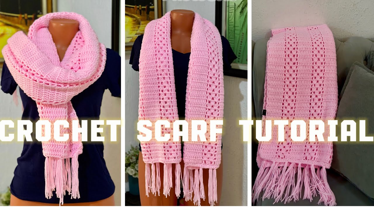 How to Crochet a Scarf / Throw Blanket - YouTube
