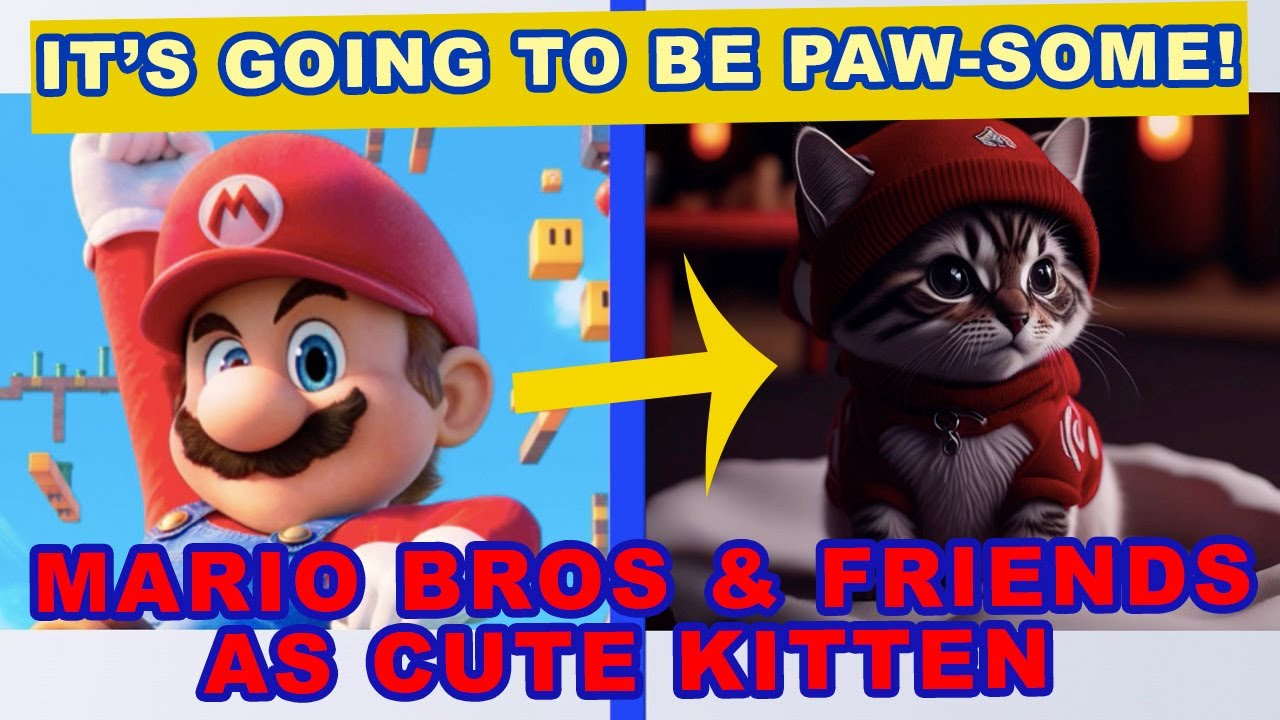 SUPER MARIO BROS : AS CUTE KITTEN - MARIO BROS PRINCES PEACH BOWSER ...