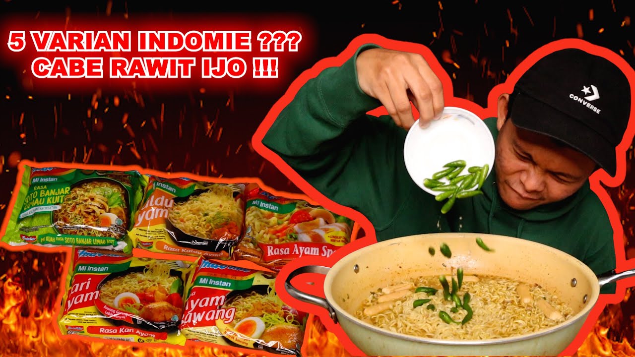 5 VARIAN MIE INDOMIE !!! PAKE RAIT IJO, PEDES BANGET ASLI DAH!!! - YouTube