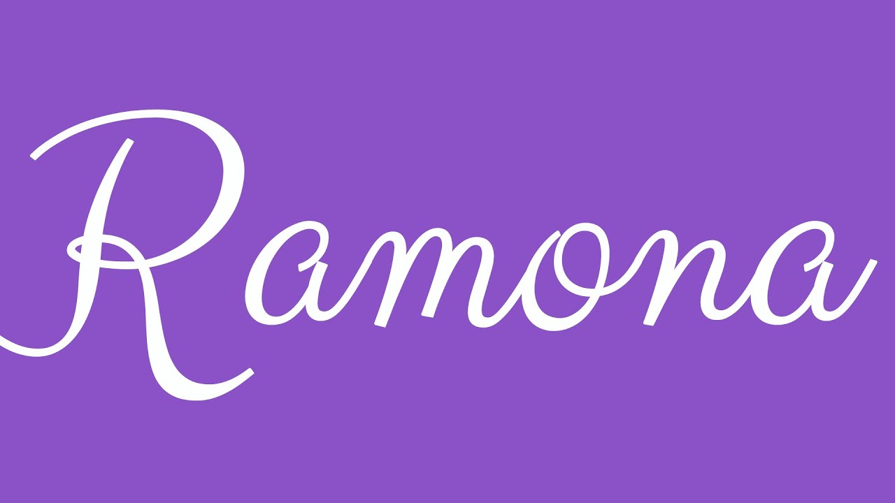 Learn how to Sign the Name Ramona Stylishly in Cursive Writing - YouTube