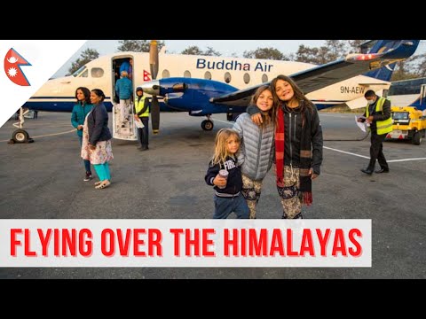 FLYING OVER THE HIMALAYAS in Kathmandu, Nepal