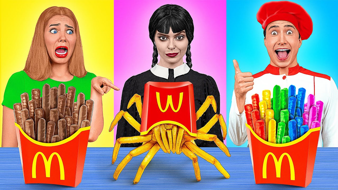 Wednesday vs Grandma Cooking Challenge | Funny Food Situations by Multi ...