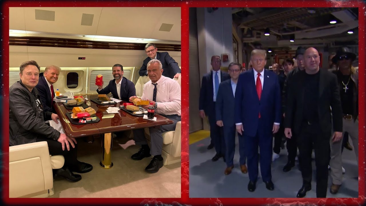 Trump takes epic *VICTORY LAP* with Elon and others at MSG - YouTube