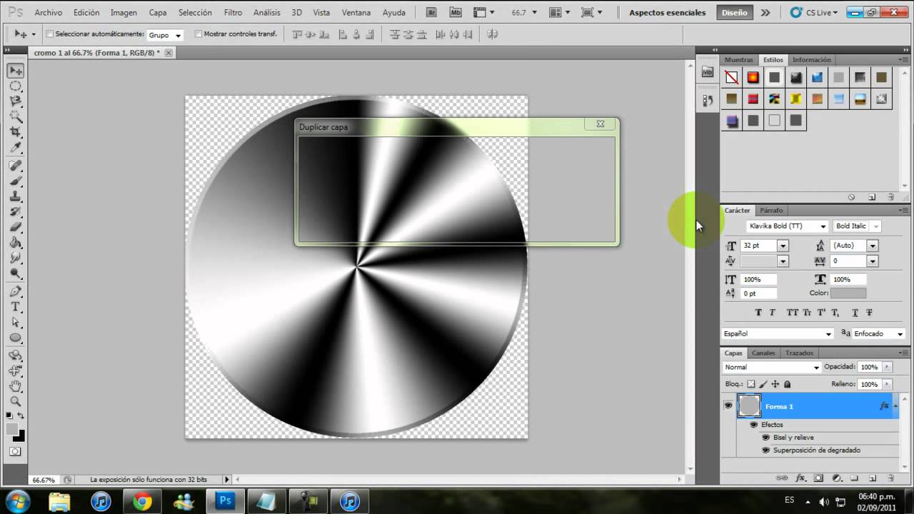 tutorial photoshop: efecto cromo - YouTube