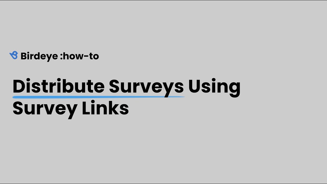 Distribute Surveys Using Survey Links - YouTube