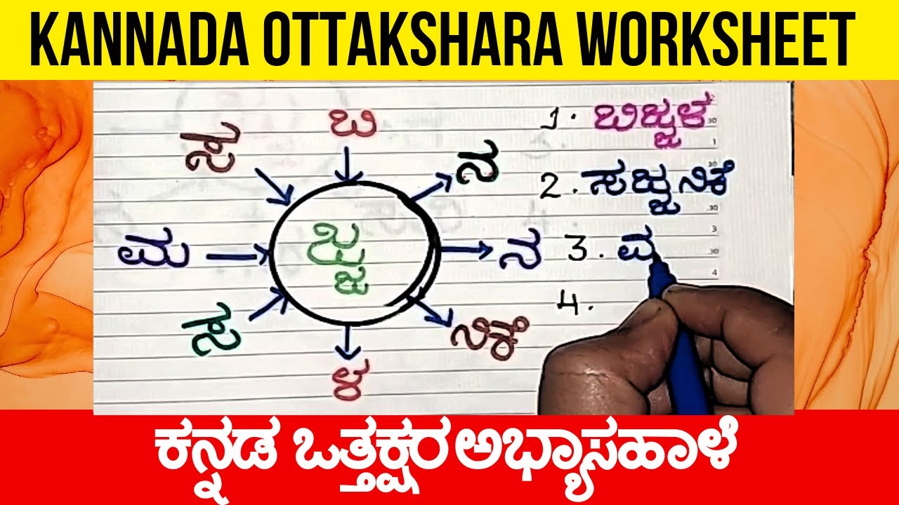 Exercise For Kannada Ottakshara | ಮಾದರಿಯಂತೆ ವೃತ್ತದೊಳಗಿನ ಒತ್ತಕ್ಷರಗವನ್ನು ...