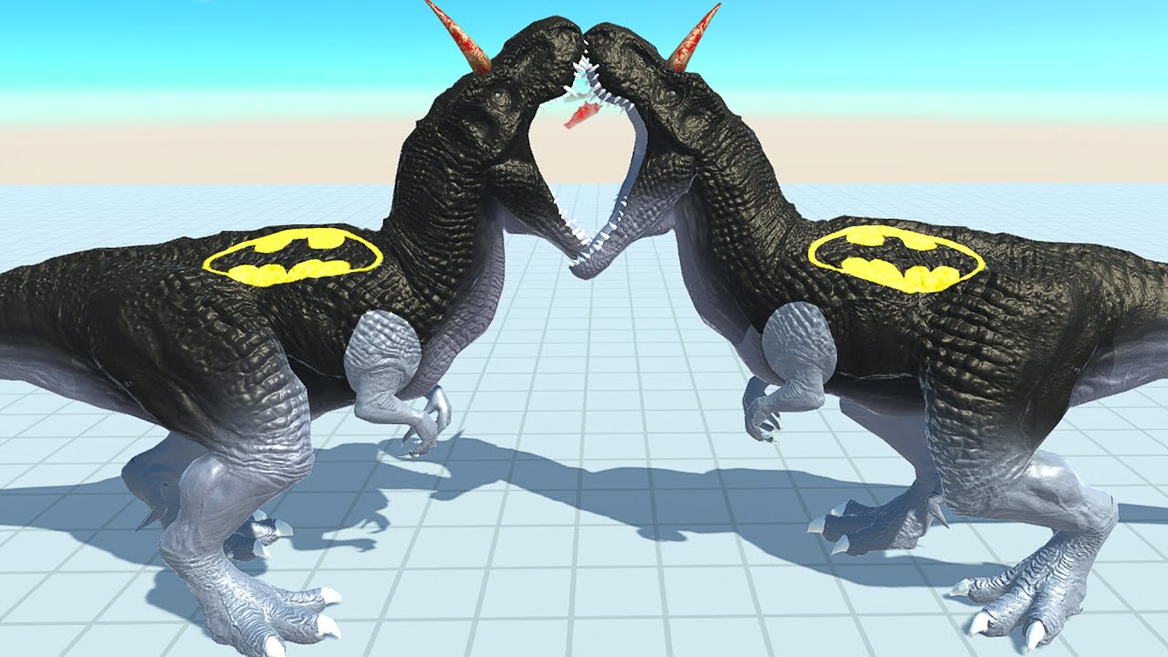 DINOSAURUS T-REX DAKR BATMAN vs Dark Batman T-REX DEATH RUN - Animal ...