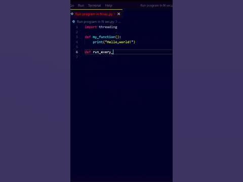 Running a function every N seconds with Python Timer #python #shorts - YouTube