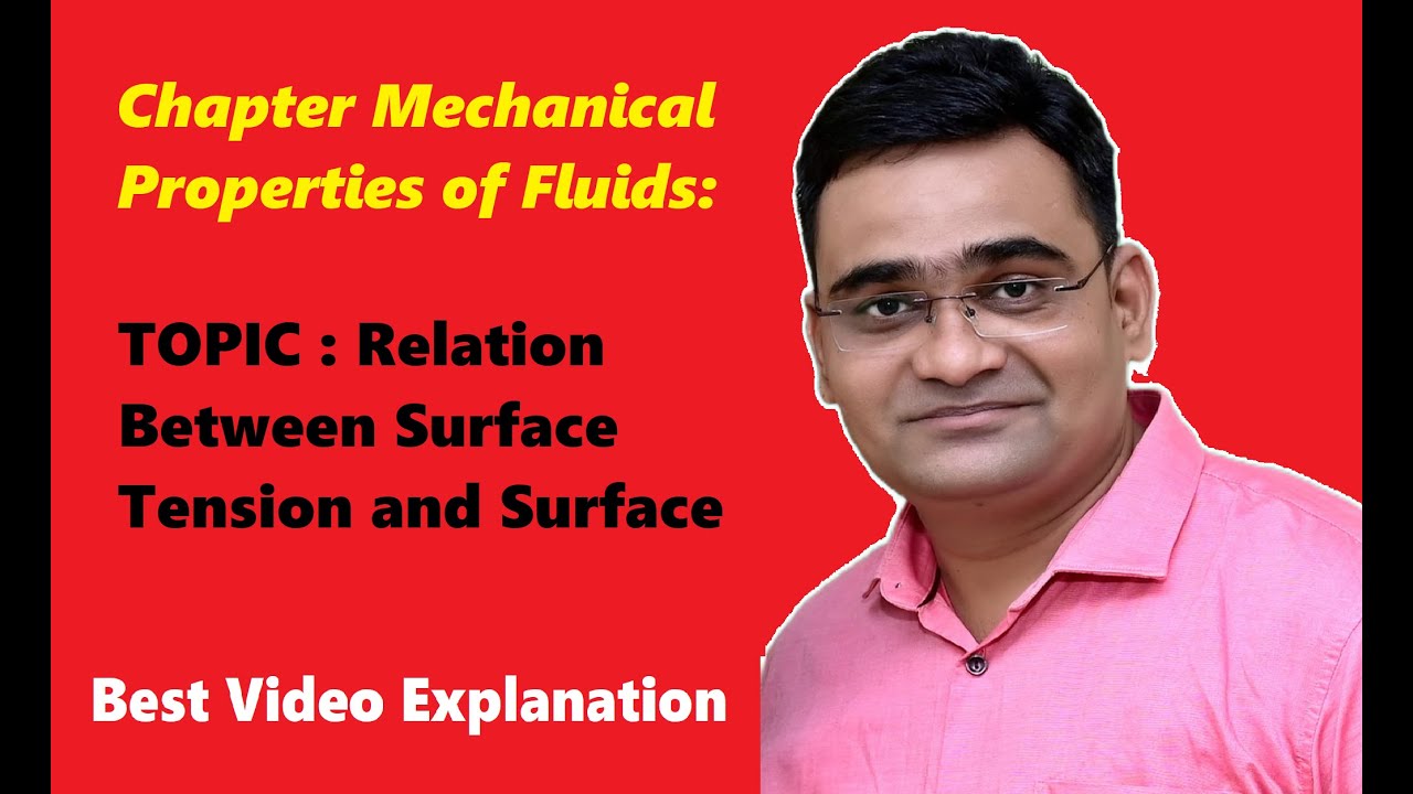 Relation Between Surface Tension and Surface Energy | MHTCET Free Crash ...