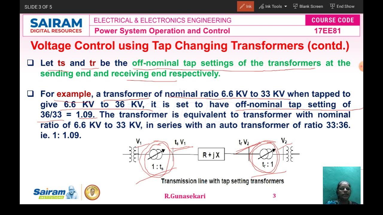 Lecture video11_17EE81_Module-4_Voltage Control using Transformers_R.Gunasekari - YouTube