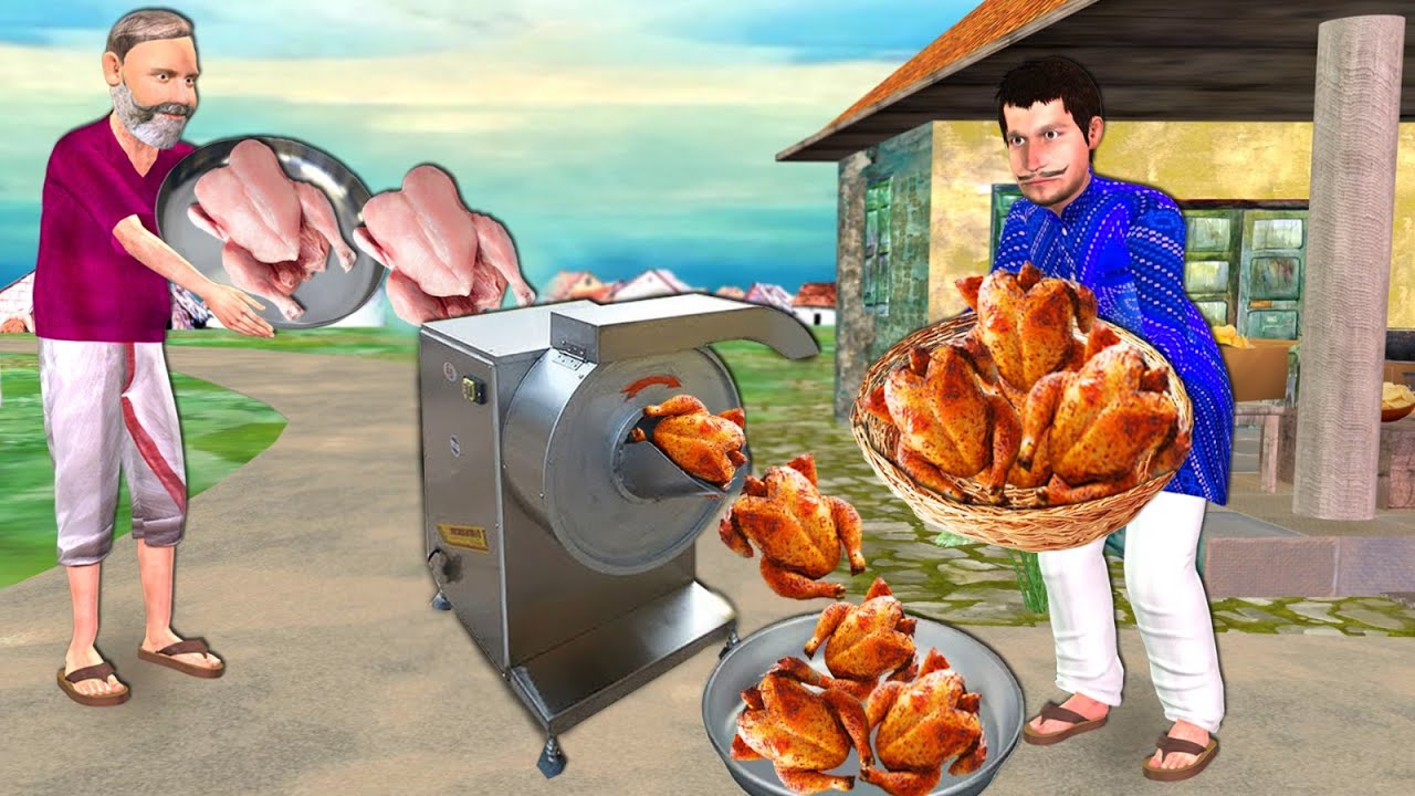 Magical Chicken Machine Full Tandoori Chicken Roast Recipe Street Food ...