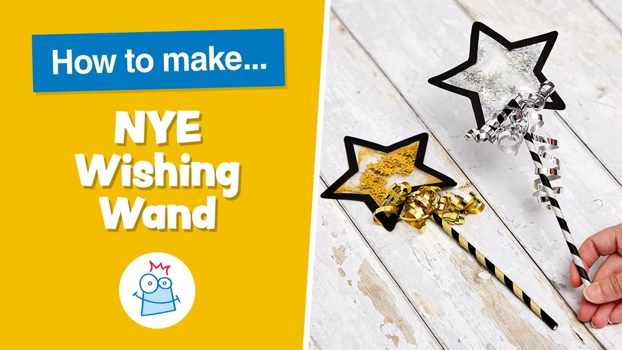 How To Make A New Year's Eve Wishing Wand | Baker Ross - YouTube