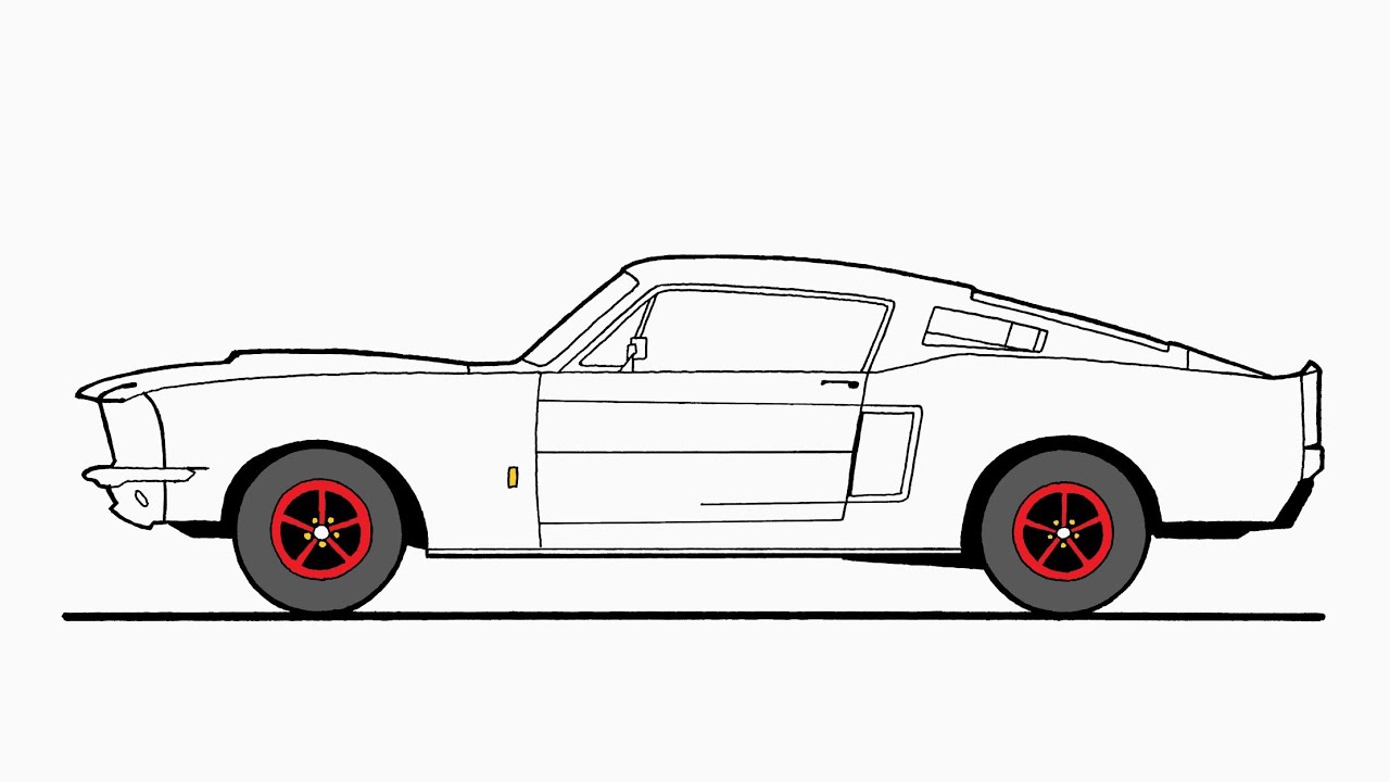 Shelby Mustang 1967 Drawing