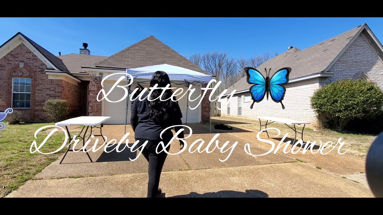 Butterfly Drive-by Baby Shower - YouTube