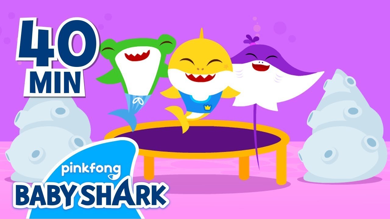 Baby Shark Gym and more | Stay home with Baby Shark | Compilation - YouTube