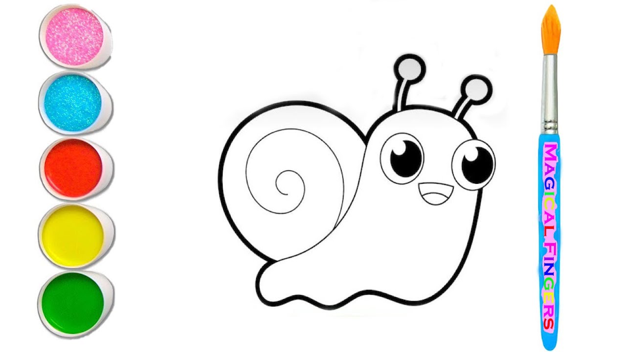 How to Draw ️ Slug 🐌 Painting 🖌️, Coloring 🎨 | Coloring and Drawing for ...