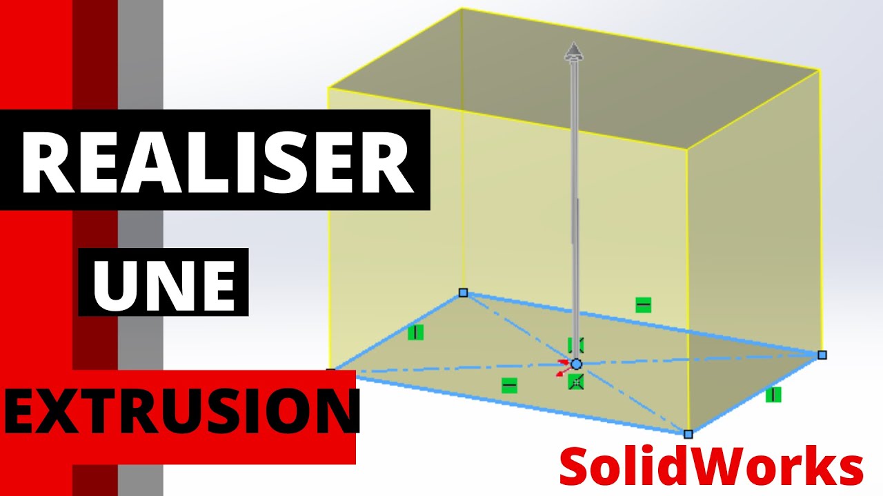 SolidWorks : Comment réaliser une extrusion(PART1) - YouTube