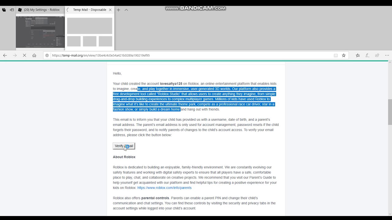 How to Verify Ur Email Addres in Roblox *REALLY COOL* - YouTube
