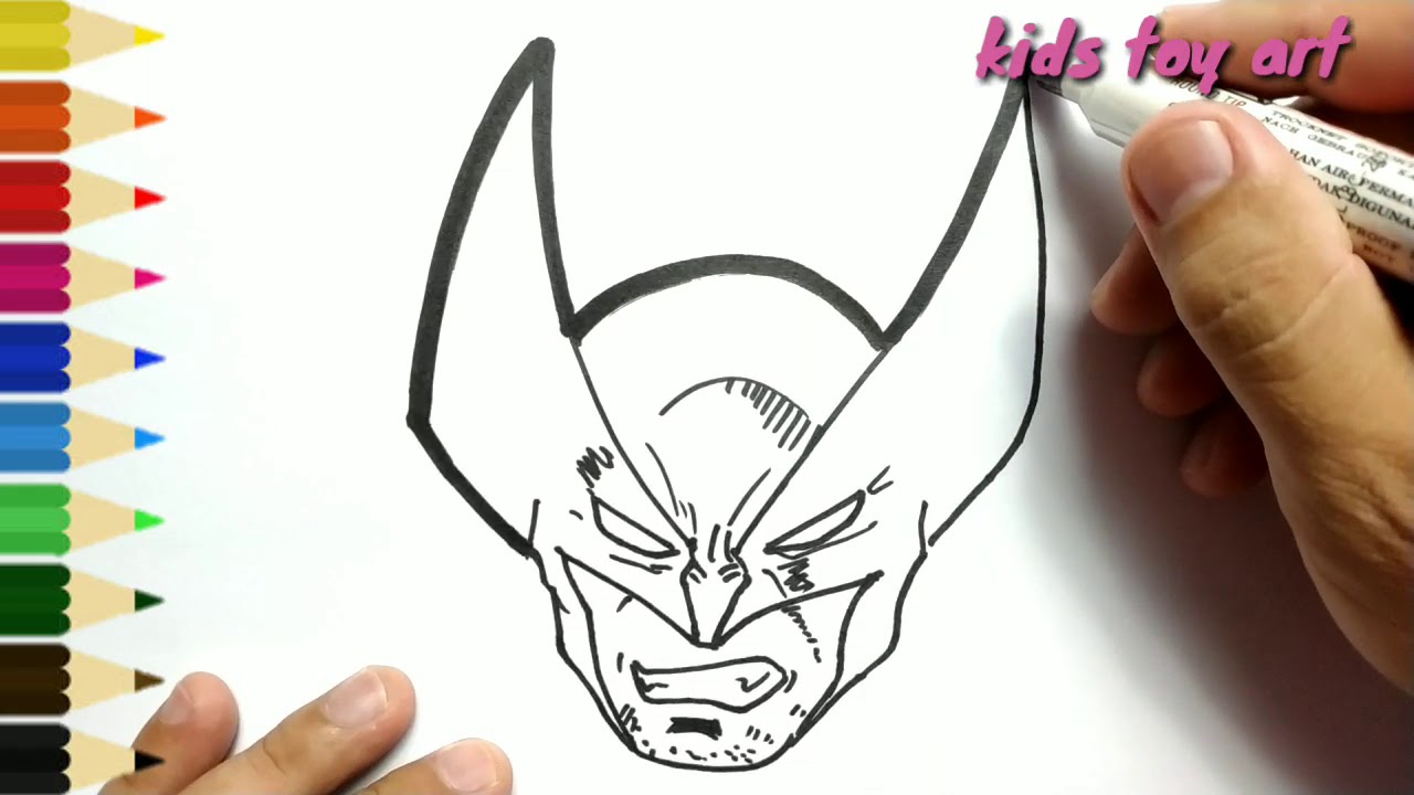 very easy , how to draw Wolverine X-Men Logan / drawing and coloring ...