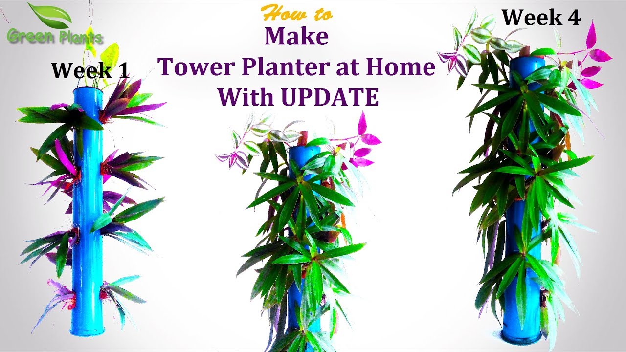 How to Make Wonderful DIY Tower Planter or Vertical Planter Ideas Using ...