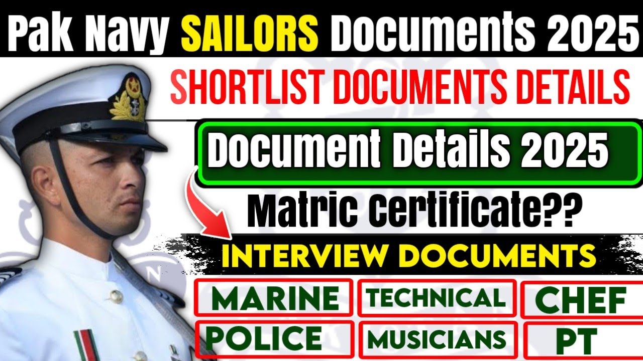 Pak Navy Documents 2025 | Pak Navy test preparation 2025 | navy test ...