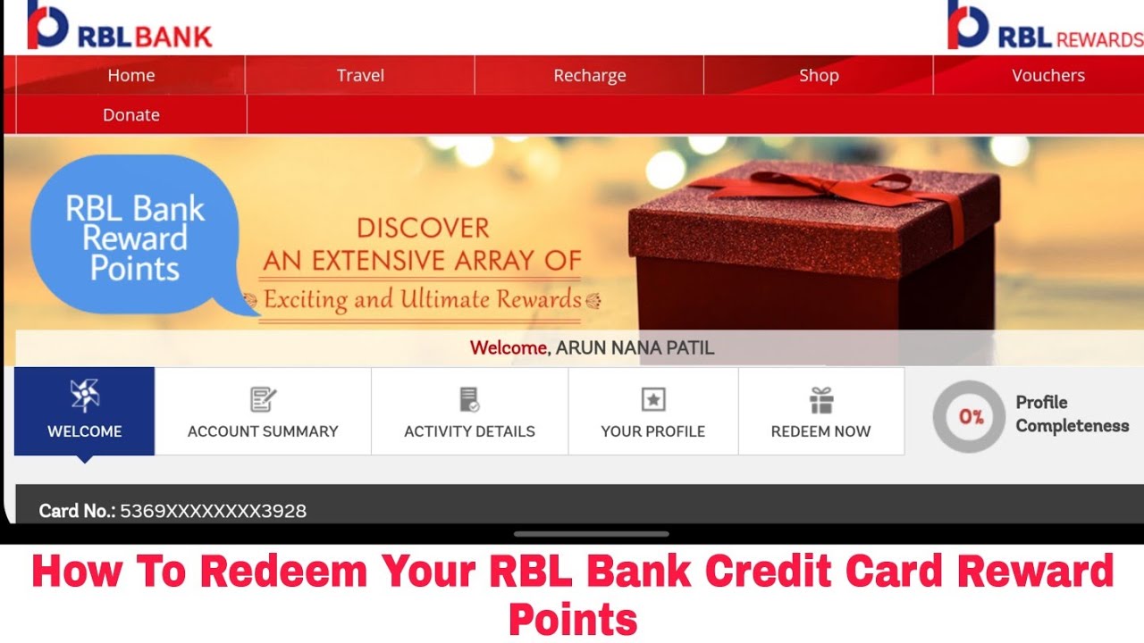 How To Redeem Bajaj Finance/RBL Bank Credit Card Reward Points In ...
