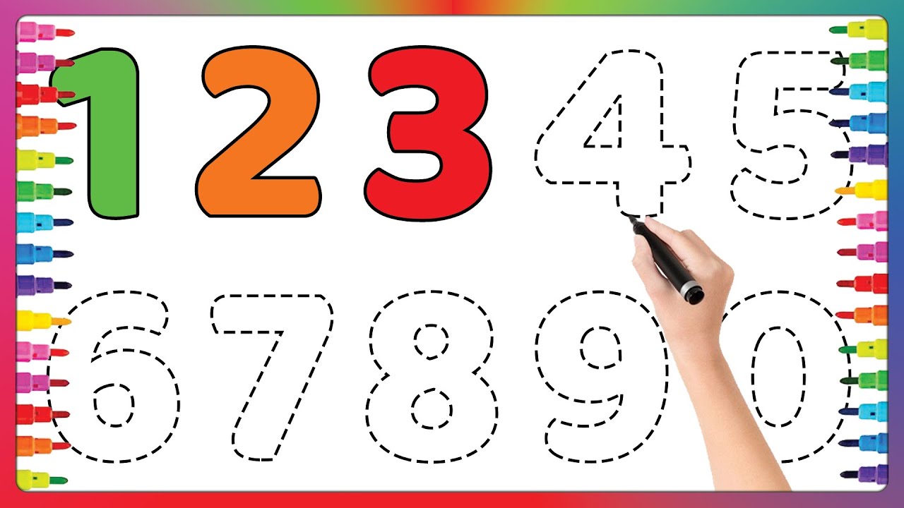 Learn Number and Learn Colors / Number Coloring Pages #numbers # ...