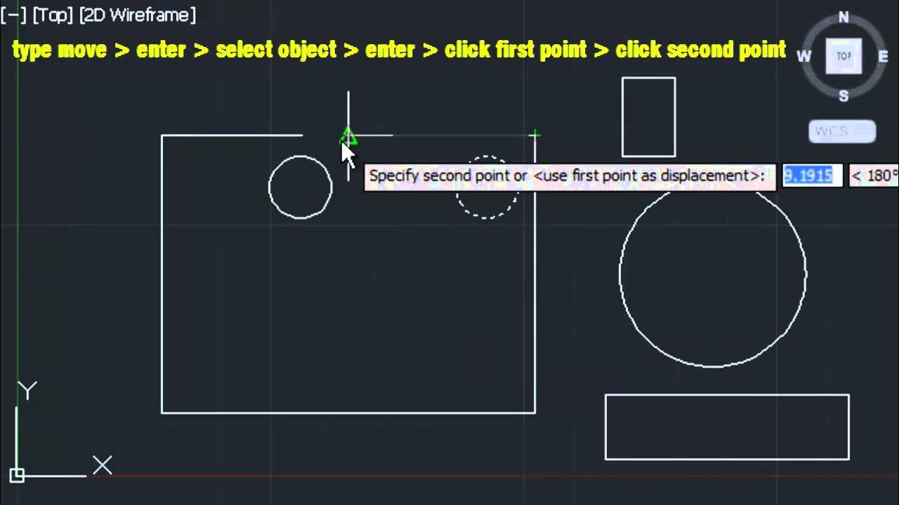 Understanding AutoCAD Move Command (Basic) - YouTube