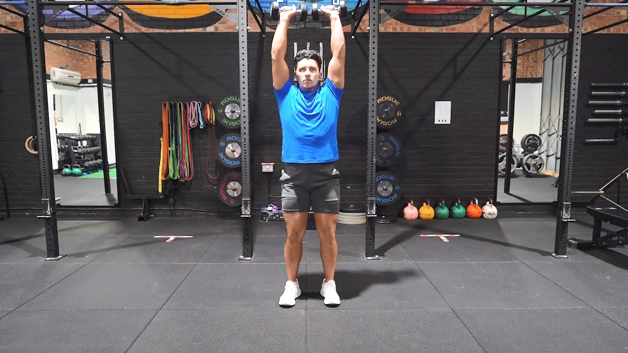 Standing Dumbbell Shoulder Press Eccentric | Shoulder | Strength and ...