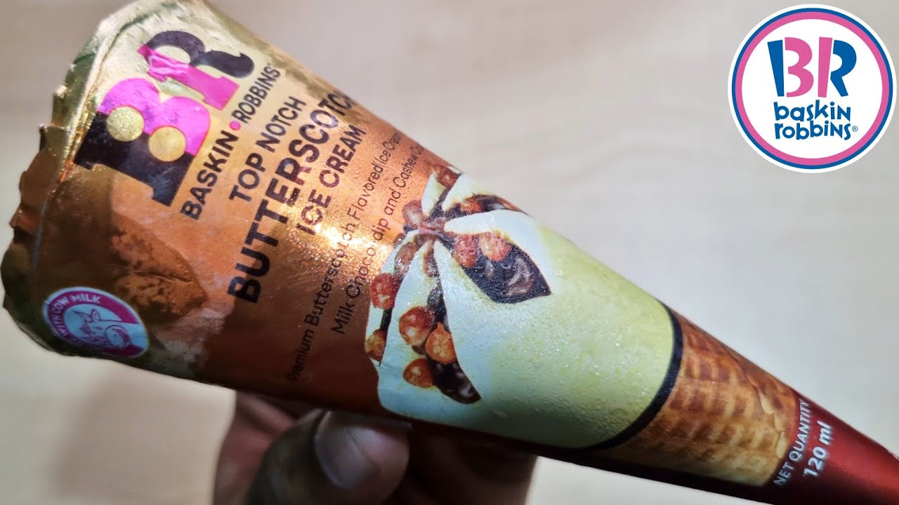 Baksin Robbins Top Notch Butterscotch Ice Cream Cone | Ingredients ...