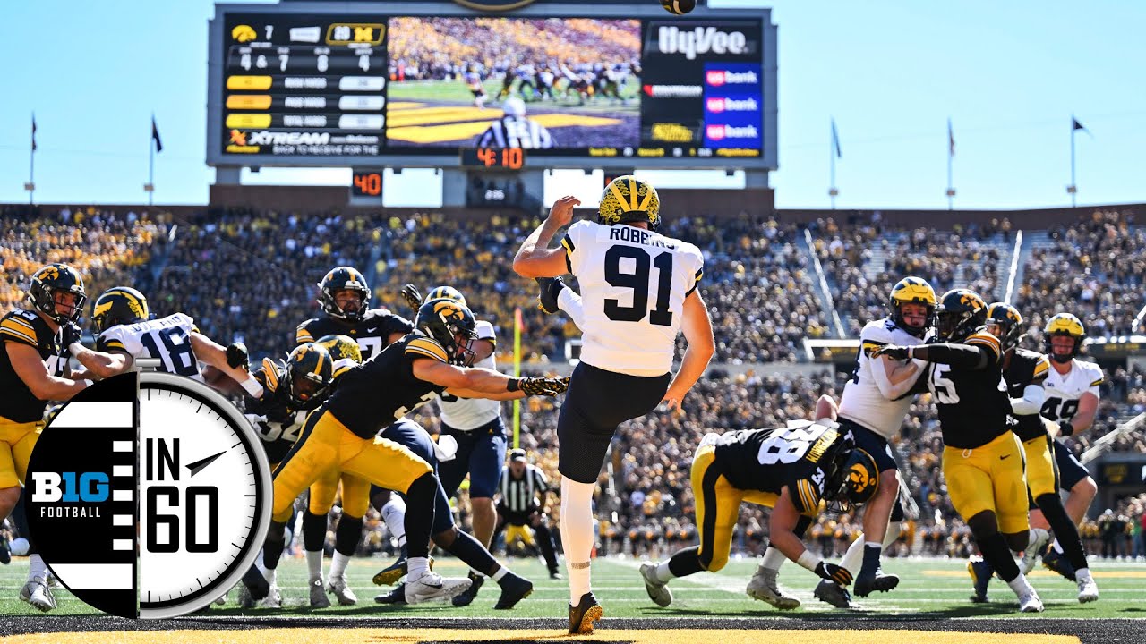 Michigan at Iowa | Oct. 1, 2022 | B1G Football in 60 - YouTube