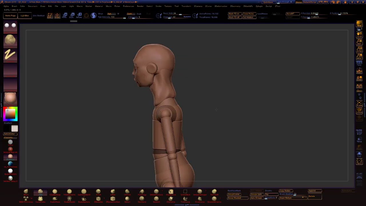 Zbrush (to keep from getting rusty) - YouTube