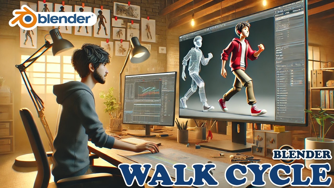 Walk Cycle In Blender || Deepak Graphics - YouTube
