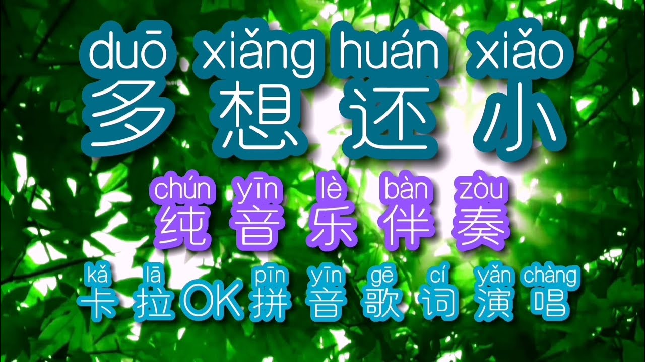 多想还小 | 纯音乐 伴奏 | 卡拉OK | 拼音歌词 | Duo Xiang Hai Xiao | Pinyin Lyrics ...