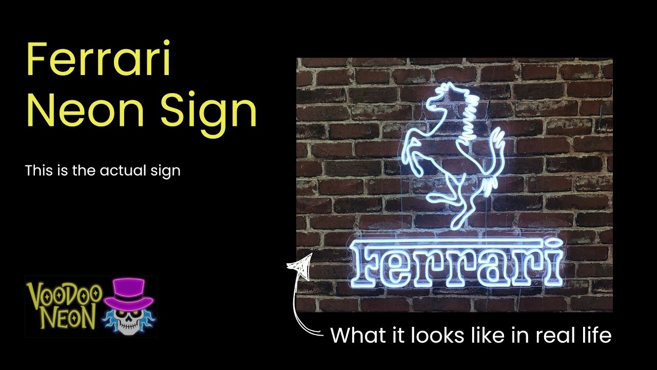 Ferrari Neon Sign - Perfect for Ferrari Fans - YouTube