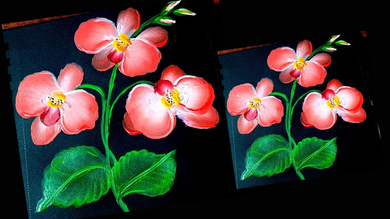 "Easy Acrylic Flower Tutorial for Beginners: Learn to Paint Stunning ...