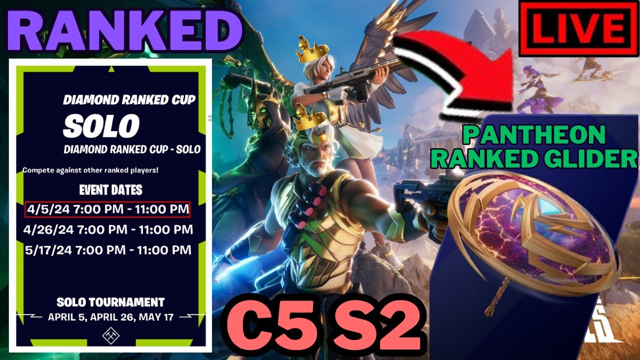 🔴 LIVE - Fortnite: Playing Ranked Cup: Getting the "Pantheon Ranked ...