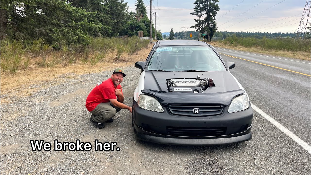 Joe’s V6 Civic Hatch and CUMMINS Swapped Excursion on 44s! - YouTube