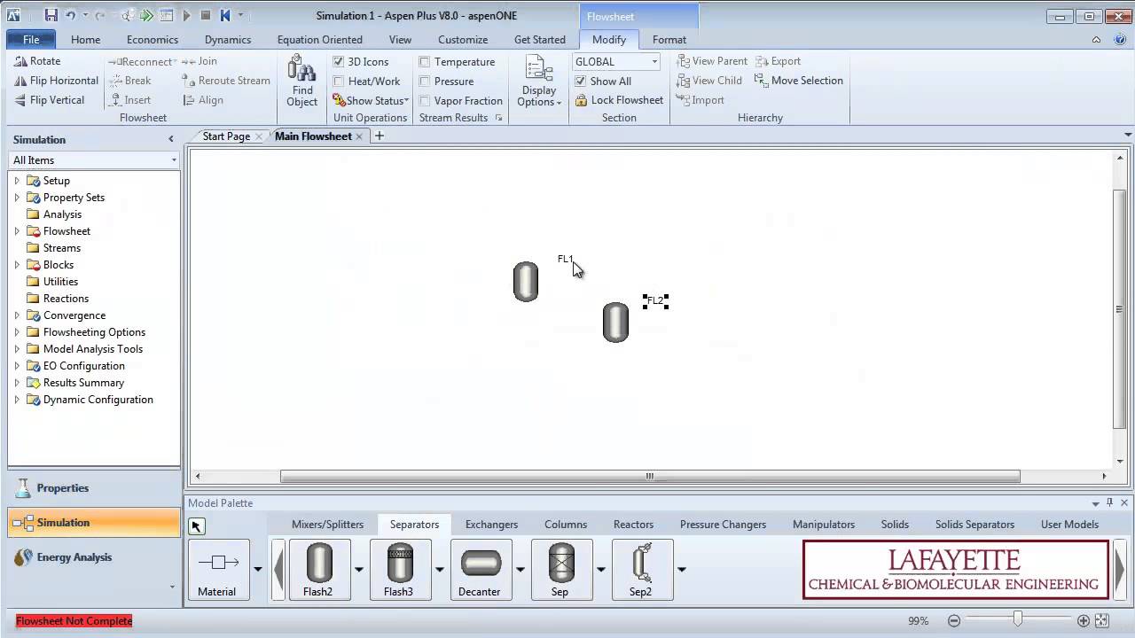 Aspen Plus 3.1: Flash Separators - YouTube