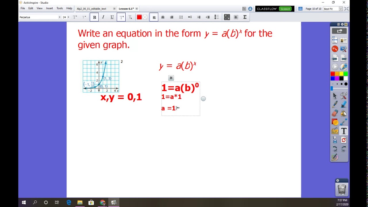 Writing exponential functions given a graph - YouTube